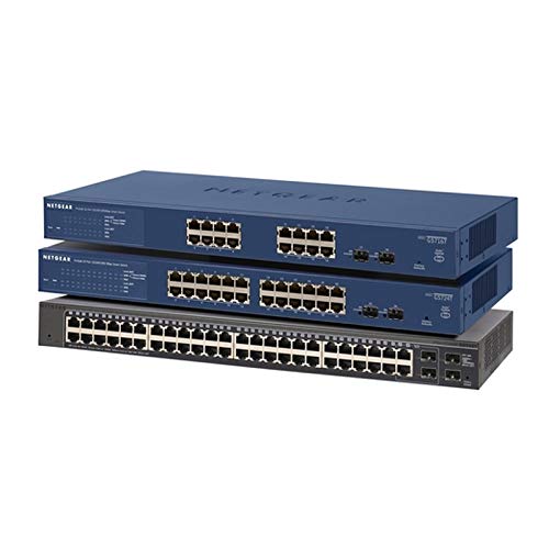 NETGEAR 16-Port Gigabit Ethernet Smart Managed Pro Switch (GS716Tv3) - with 2 x 1G SFP, Desktop/Rackmount, and ProSAFE Lifetime Protection