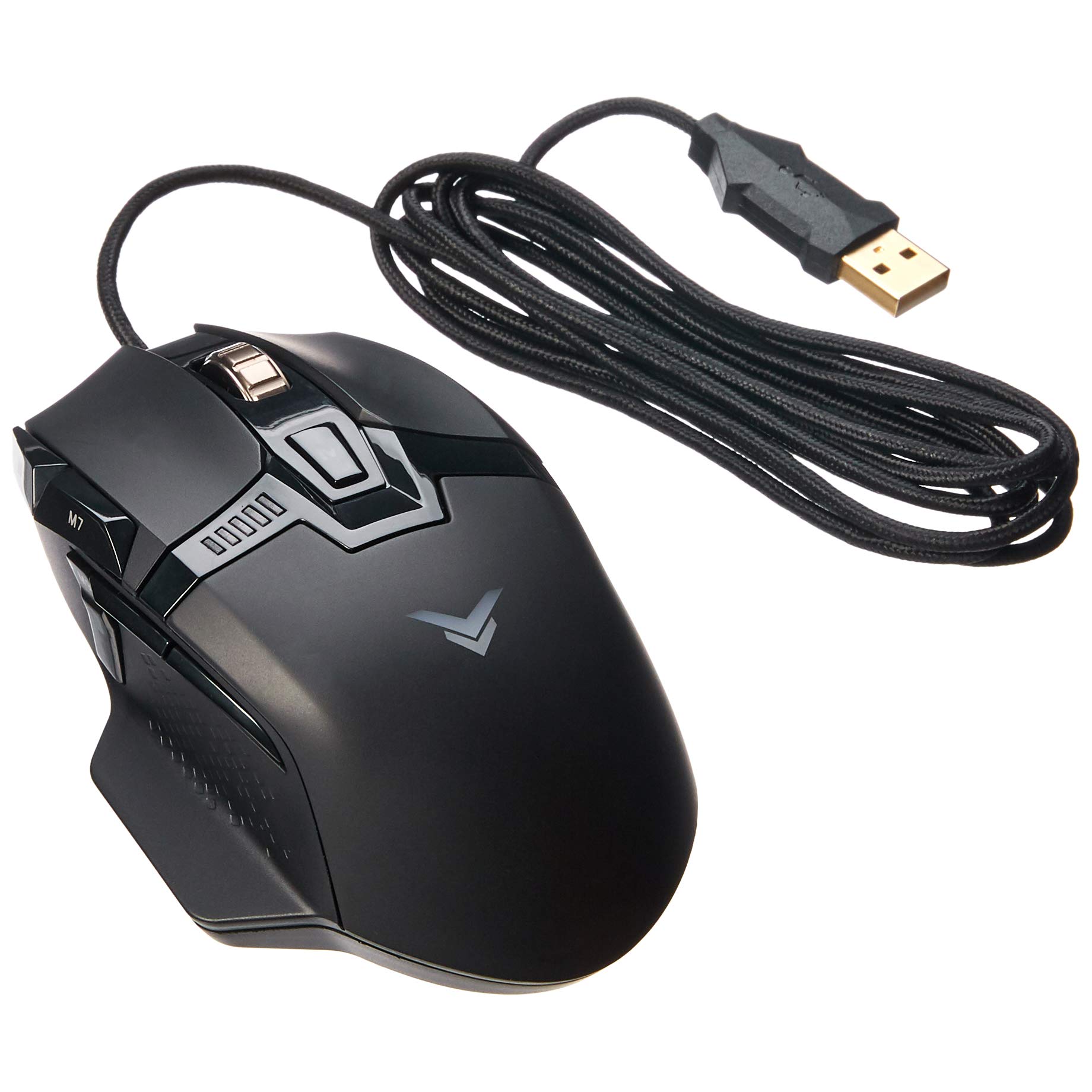 Amazon Basics PC Programmable Gaming Mouse , Adjustable 12,000 DPI, Weight Tuning