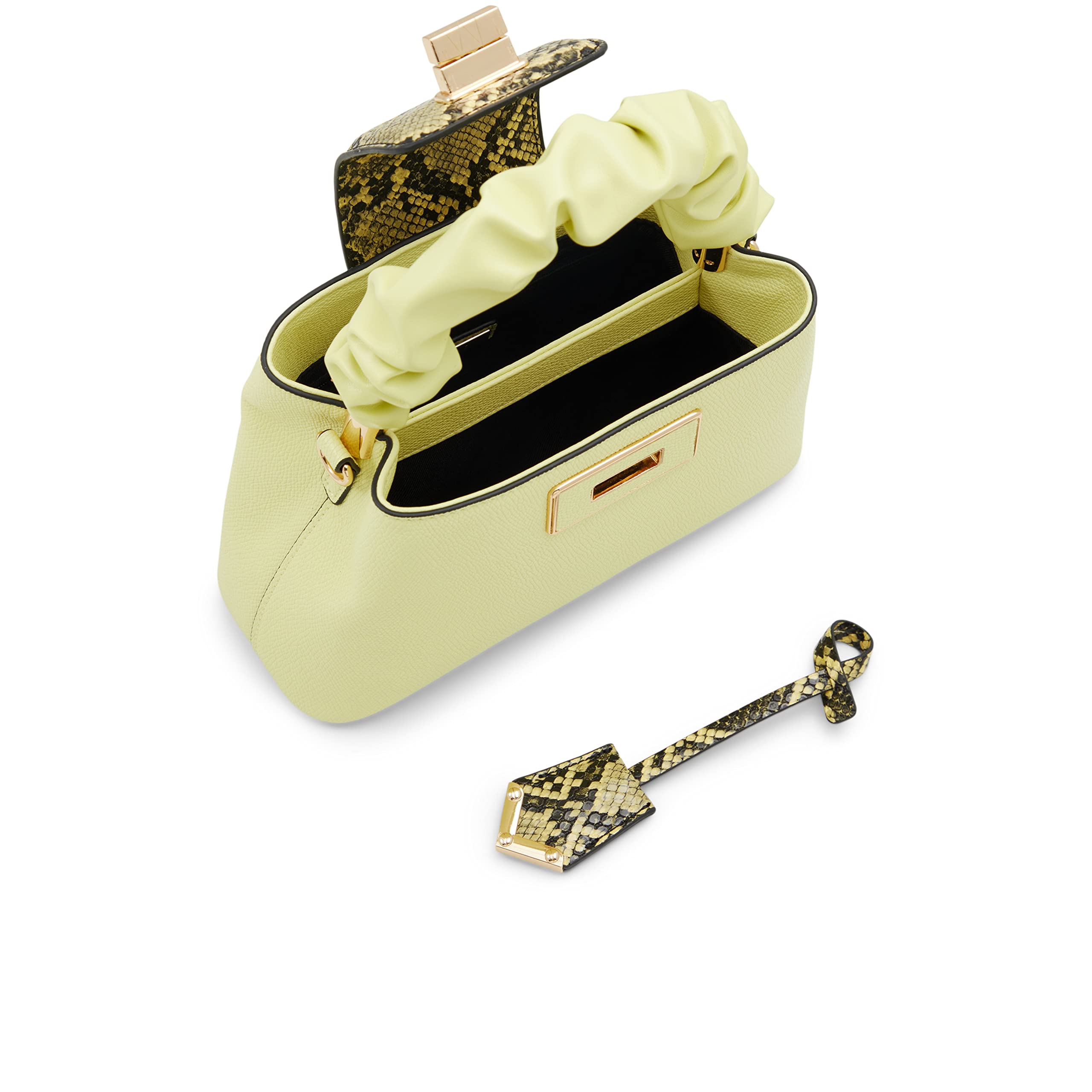 ALDO Women's Snakie Top Handle Bag, Light Yellow