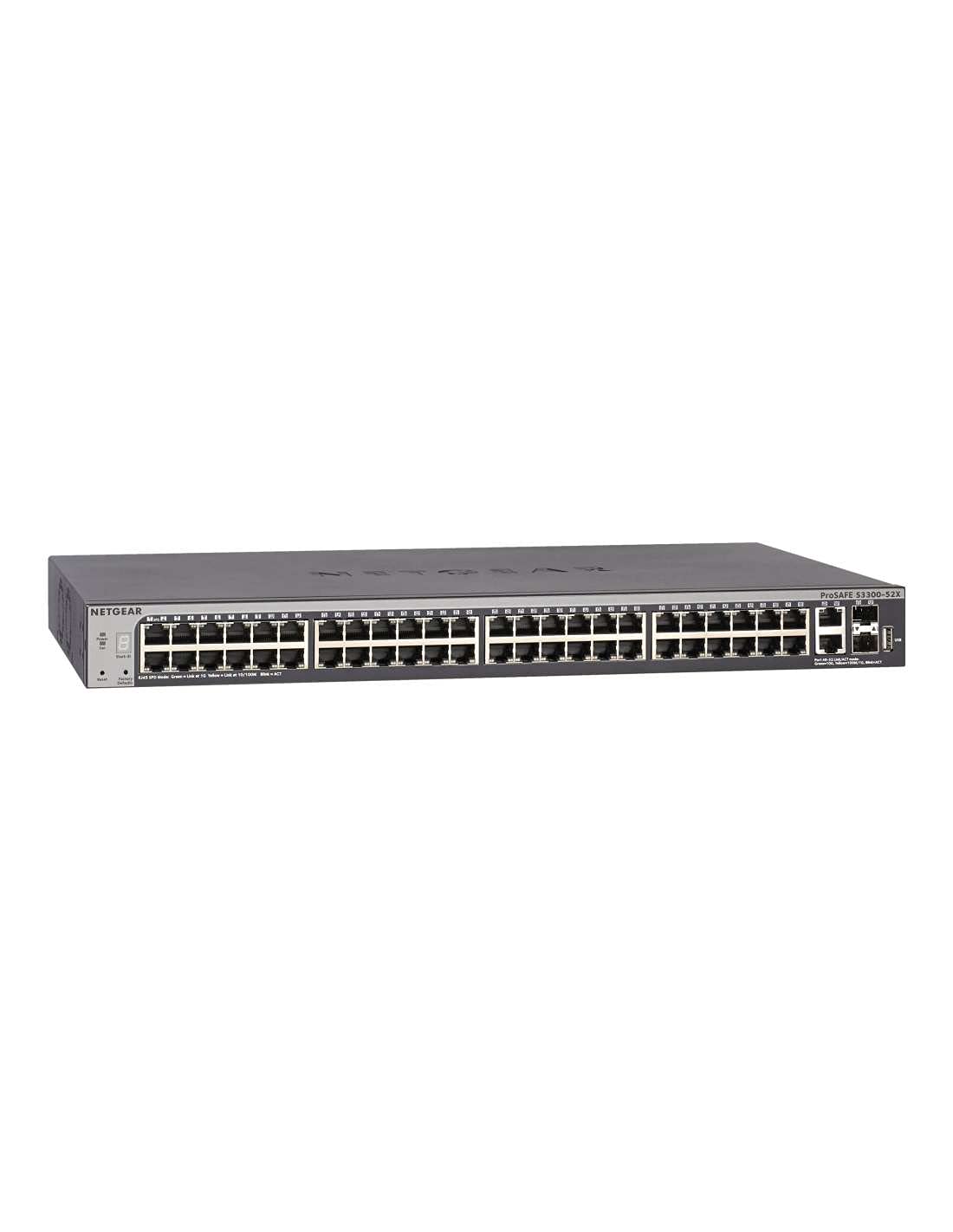 NETGEAR GS752TX-100NES 52-Port Smart Managed Pro Stackable Switch, 48GbE, 2 SFP+, 2 10GBASE-T, ProSAFE Lifetime Protection (GS752TX)