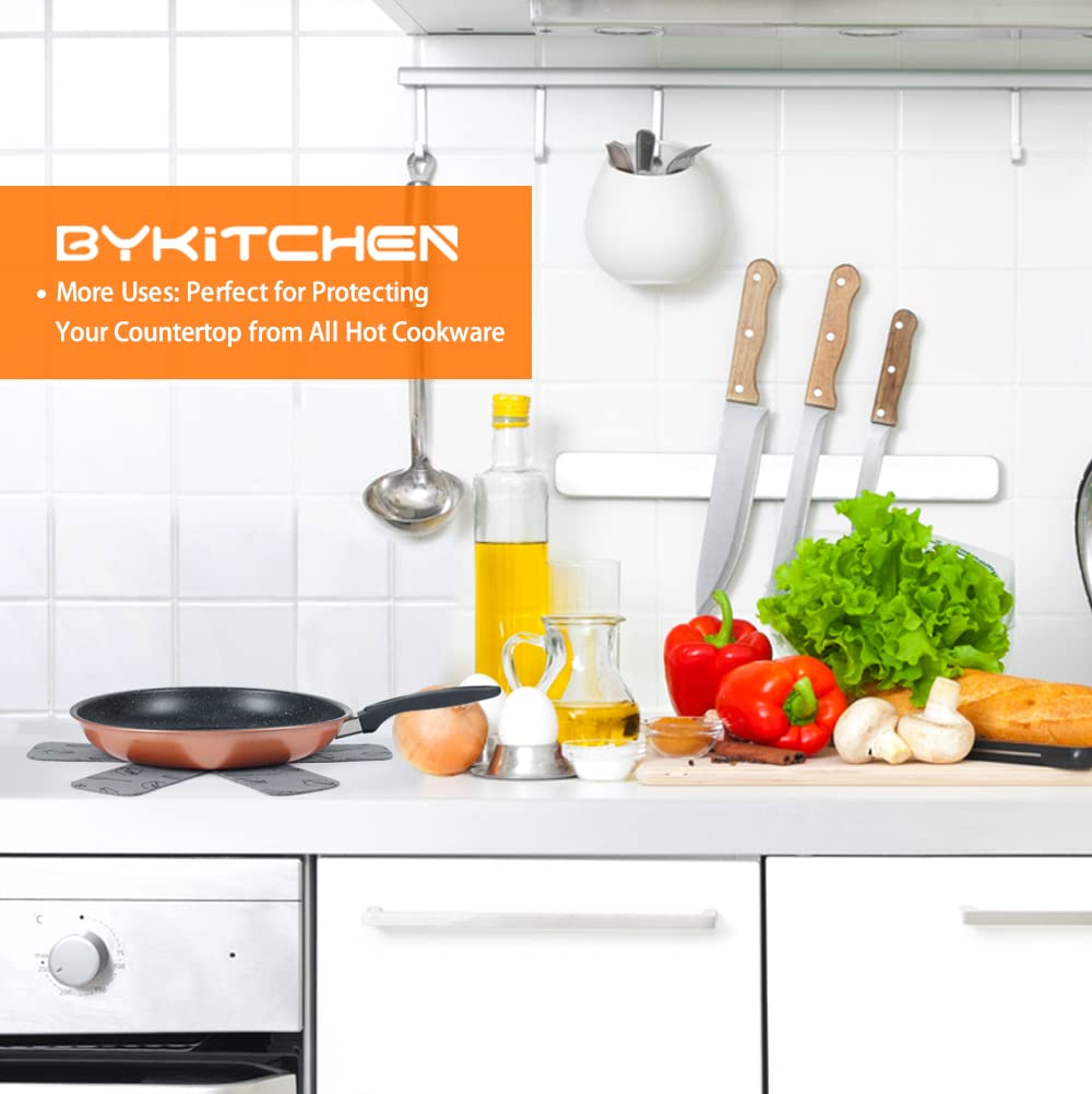 BYKITCHEN Pot and Pan Protectors, Pan Dividers Protectors, Set of 6 & 3 Different Sizes, Felt Pan Separators for Stacking and Protecting Your Cookware