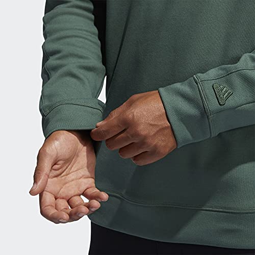 adidas Golf Men's Go-to Crew Sweatshirt, Green, Medium