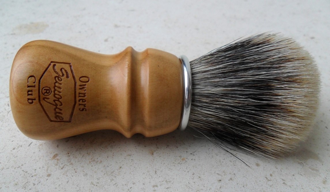 S.O.C. Cherry Wood Shave Brush - Badger shave brush by Semogue