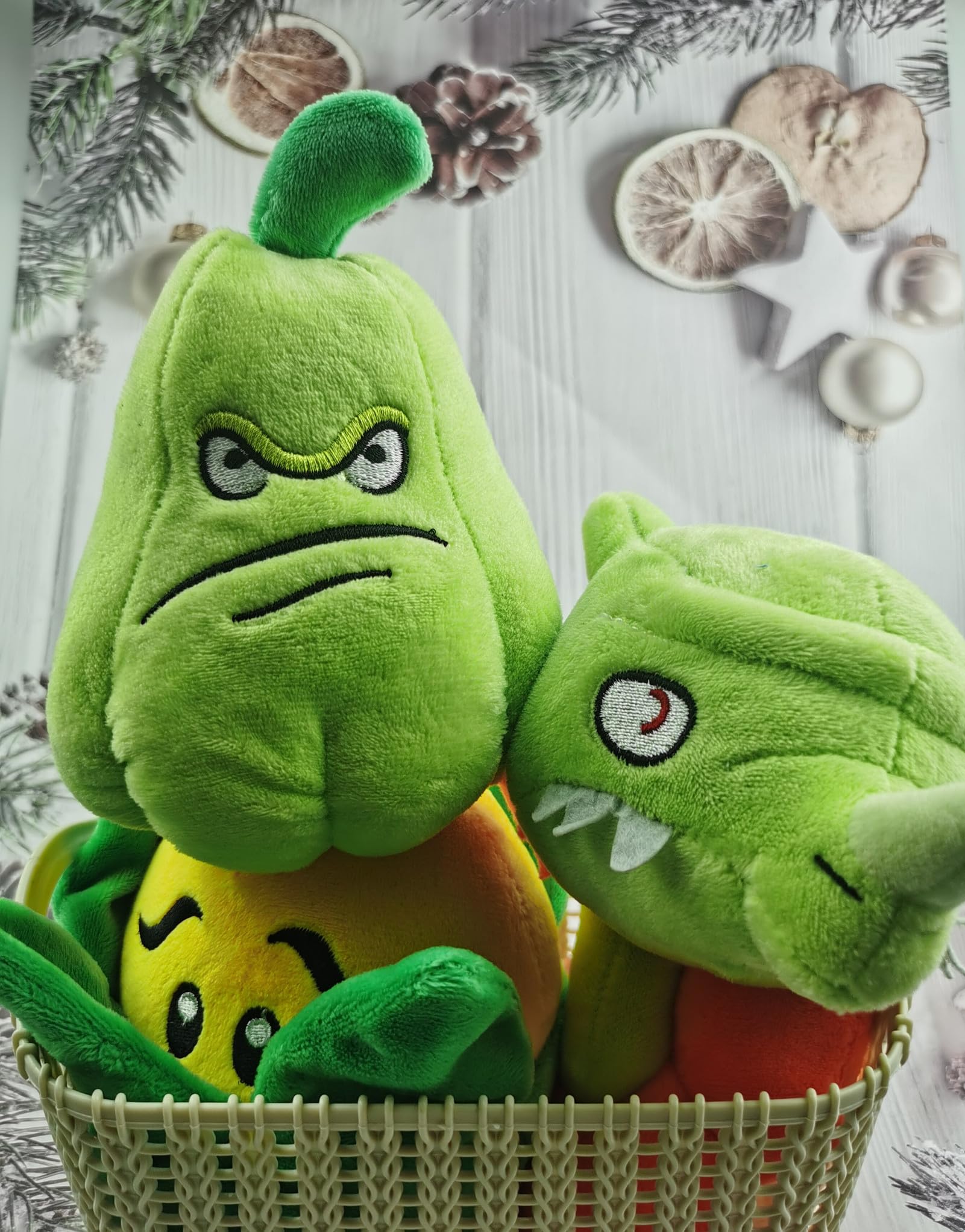 JHESAO 3 PCS Plants and Zombies Snapdragon Plush Plants Sets Zombies Toy Snapdragon, 1 2 Stuffed Soft Squash Doll, Corn PVZ Plushies Figure Doll Chili New