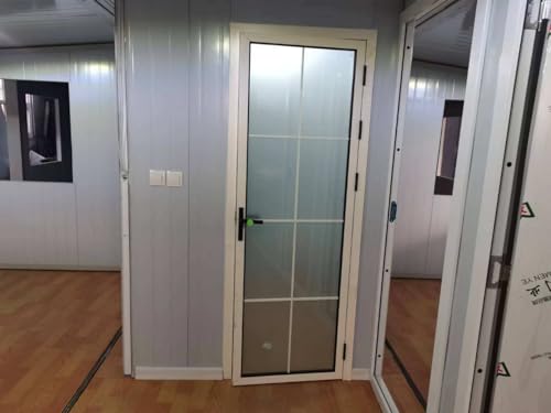 Mobile Expandable Prefab House with Restroom,Outdoor Storage Shed Tiny Home, Modern Sturdy Steel Storage House with Lockable Door and Window(19 x 20FT)