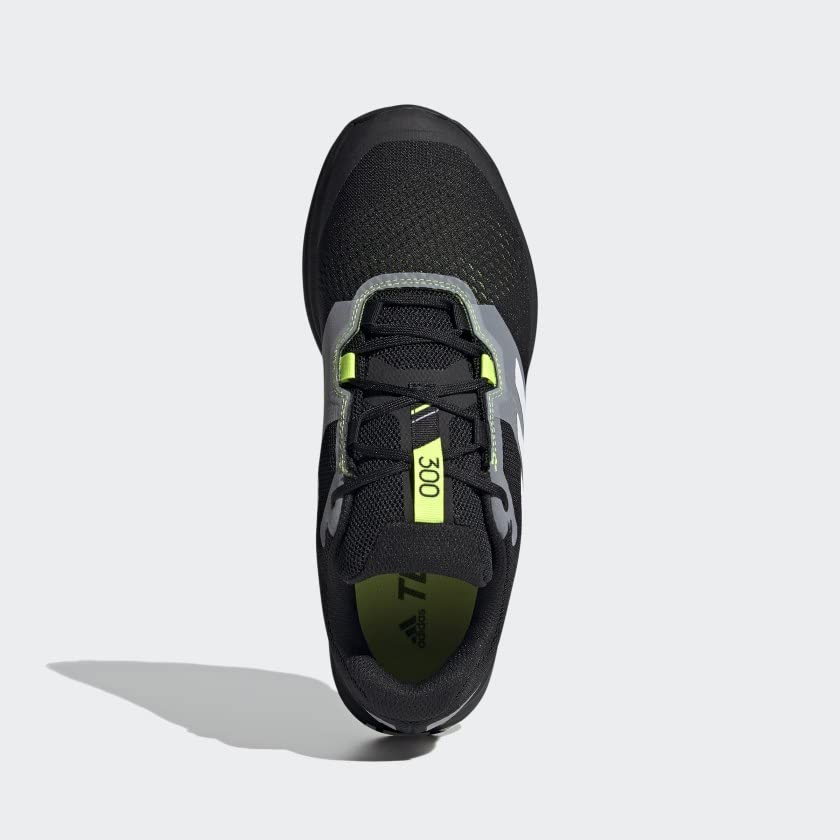 adidas Men's Terrex Two Flow Trail Running Shoe, Core Black/Crystal White/Solar Yellow, 8.5