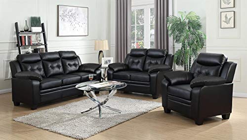 Coaster Home Furnishings Finley Tufted Upholstered Sofa Black