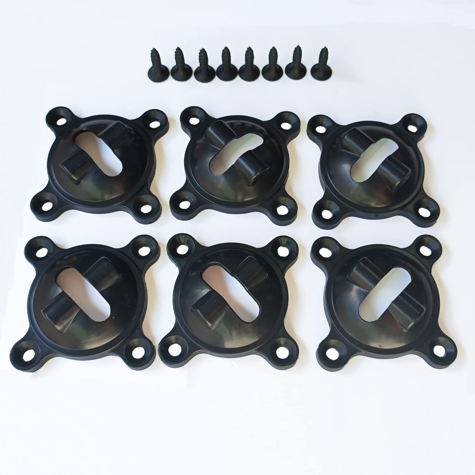 JILINWEI 6 Pcs Plastic Tonal Accessory Shelf Clips/Mounts/Brackets with Screws for Hang Tonal Accessories,Black(Not Include Shelf)