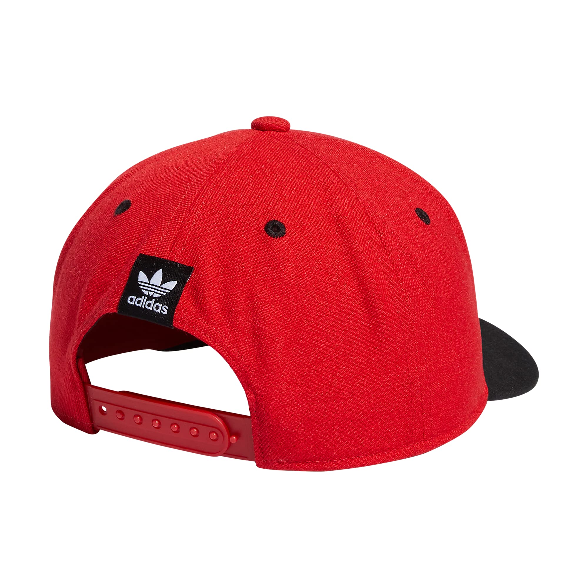 adidas Originals Men's Modern High Crown Structured Pre-Curve Brim Snapback Adjustable Fit Hat, Black/Black/Black, One Size