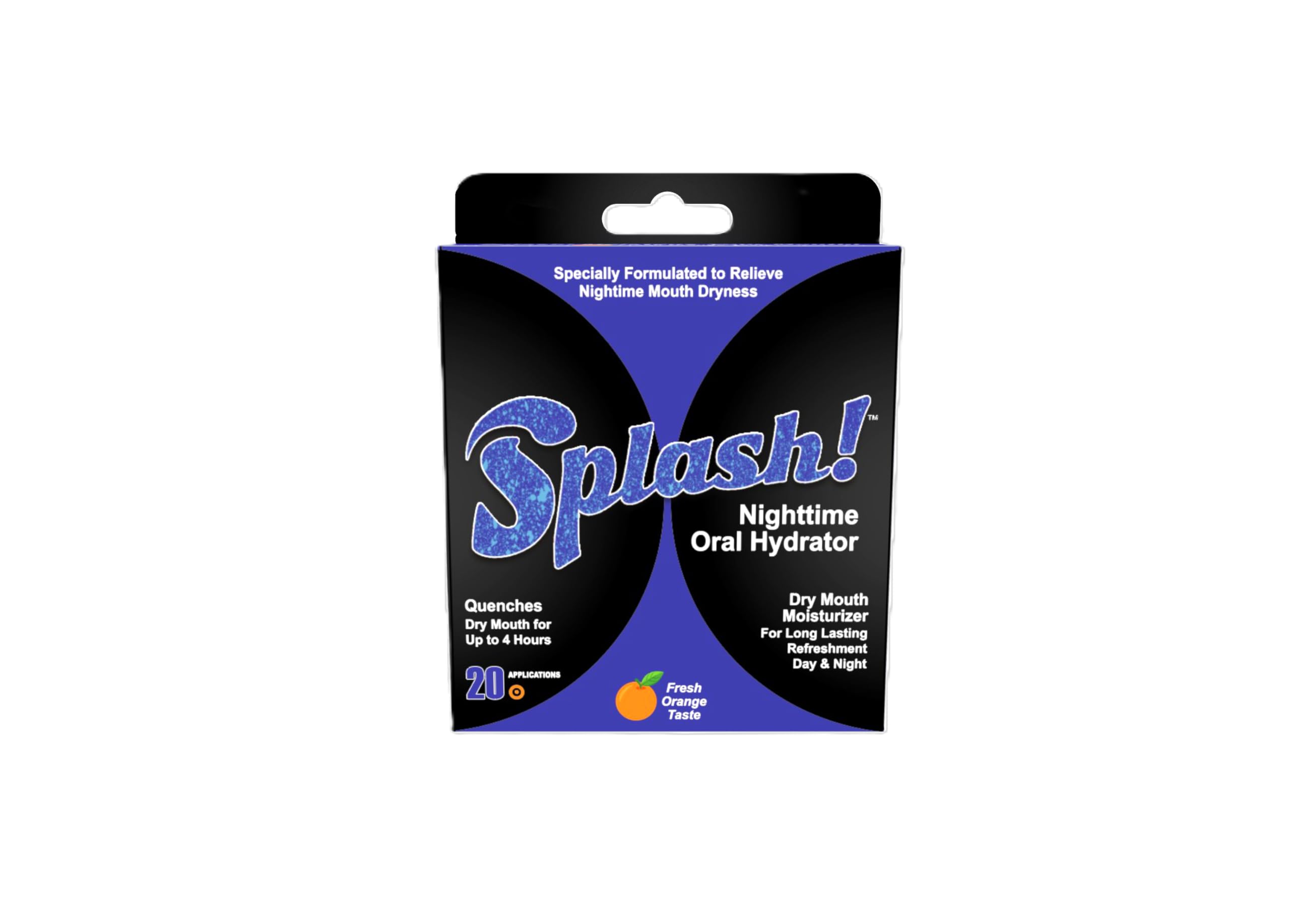 Splash - Oral Hydrator, Orange Refreshment and Relief of Dry Mouth Symptoms. Moisturizes and Refreshes for up to 4 Hours (20 Count)