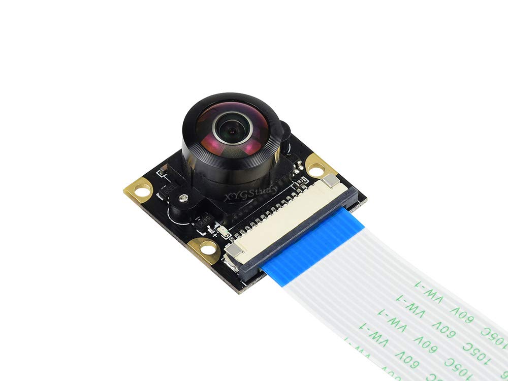 RPi Camera (M) for Raspberry Pi Camera Module 5 megapixel OV5647 Sensor 1080p Fisheye Lens 200 Degree Webcam Video Record for Raspberry Pi 4 3 2 Model B B+ A+ Zero W WH @XYGStudy