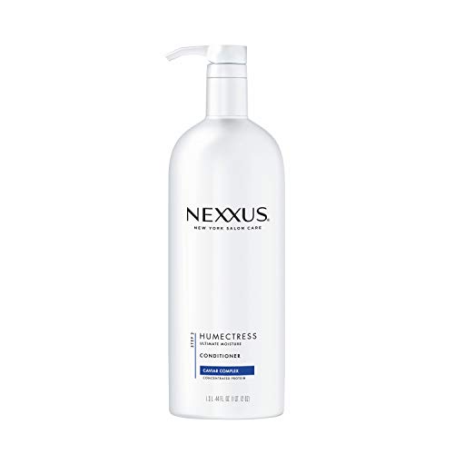 Nexxus Humectress Moisturizing Conditioner for Dry Hair Ultimate Moisture Silicone-Free, Moisturizing ProteinFusion with Elastin Protein and Green Caviar 44 oz