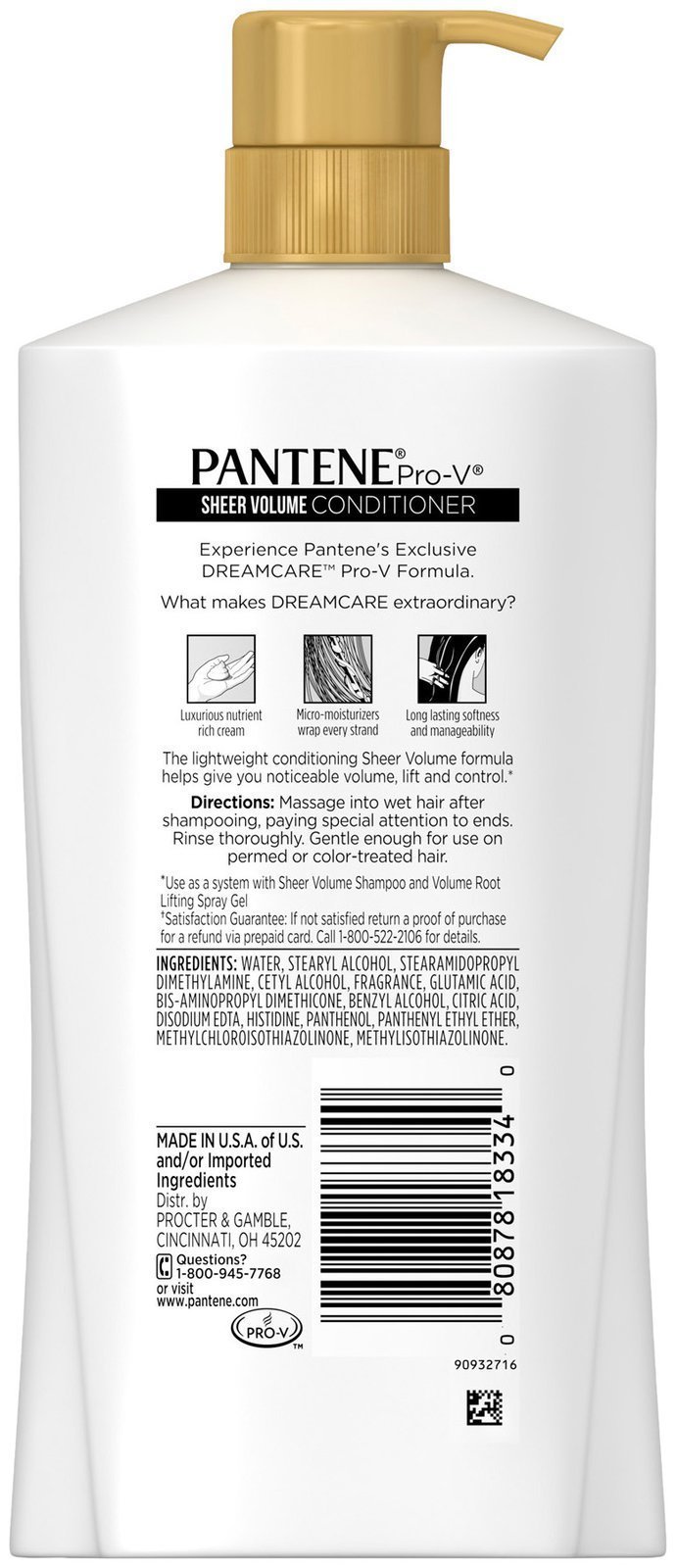 Pantene Pro-v Sheer Volume Conditioner, 28.9 Fl Oz, 2.21 Pound