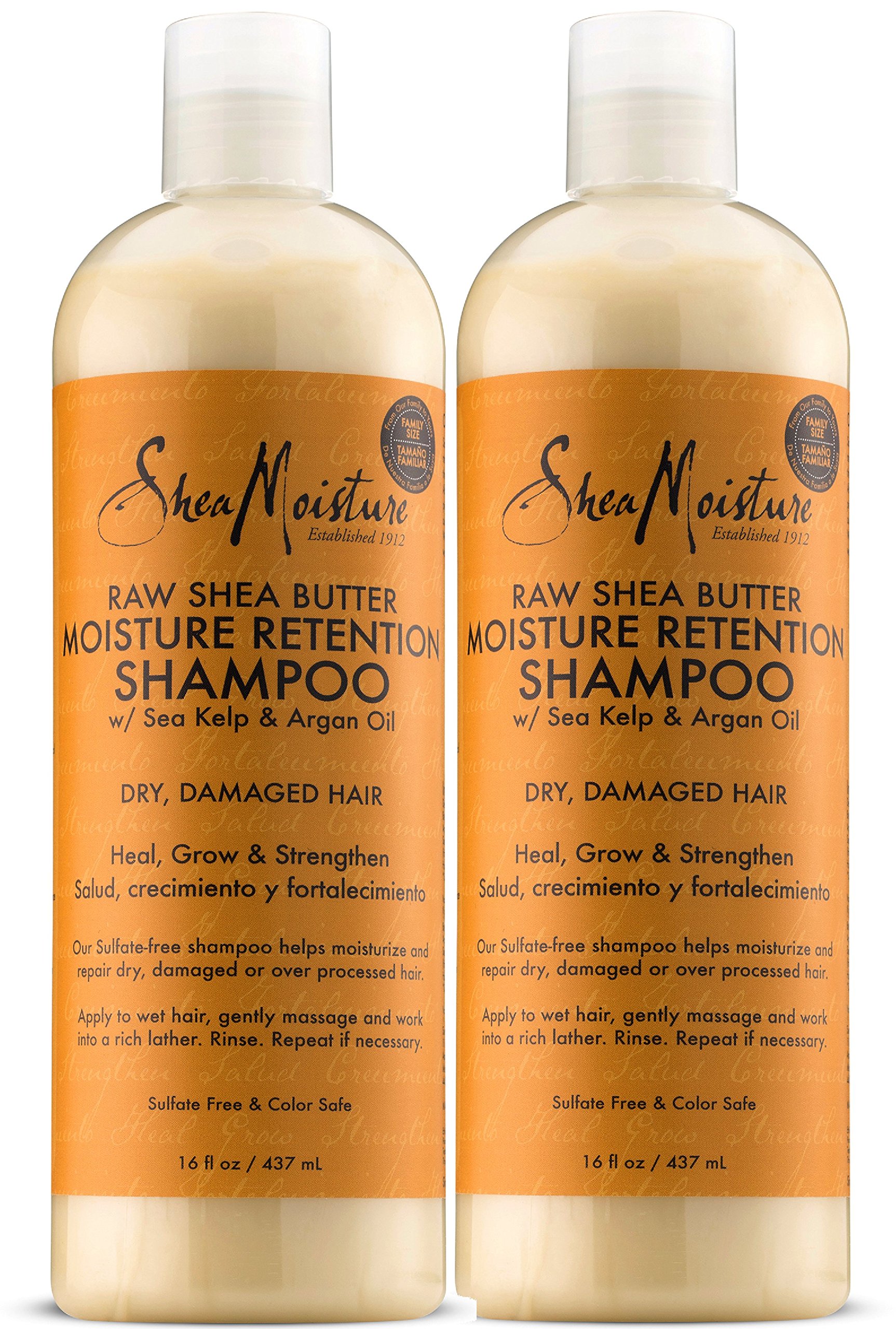 Raw Shea Butter Moisture Retention Shampoo by Shea Moisture for Unisex - 13 oz Shampoo - Pack of 2