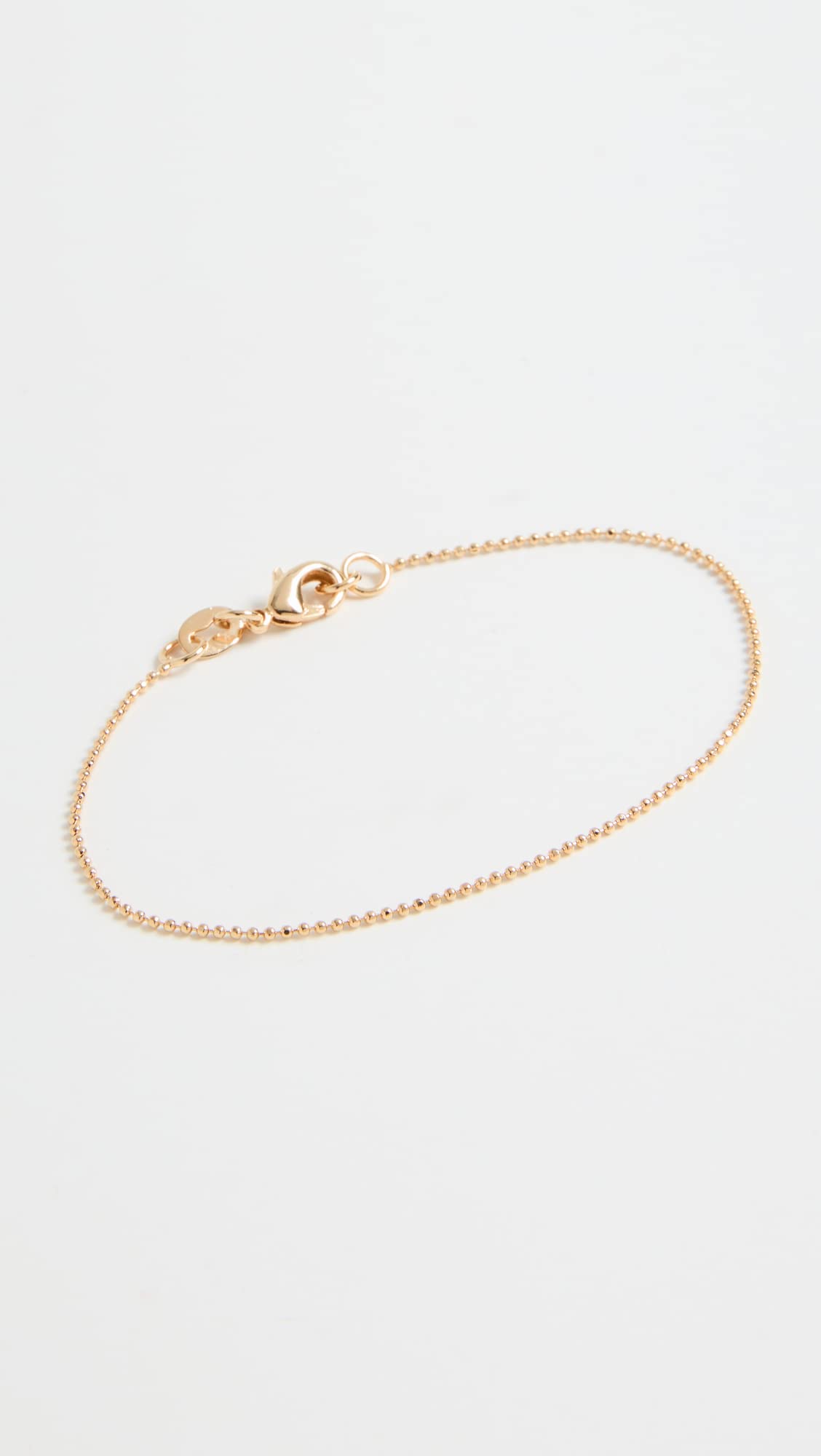 Alexa Leigh Women's 1MM Diamond Cut Ball Chain Bracelet, Yellow Gold, One Size