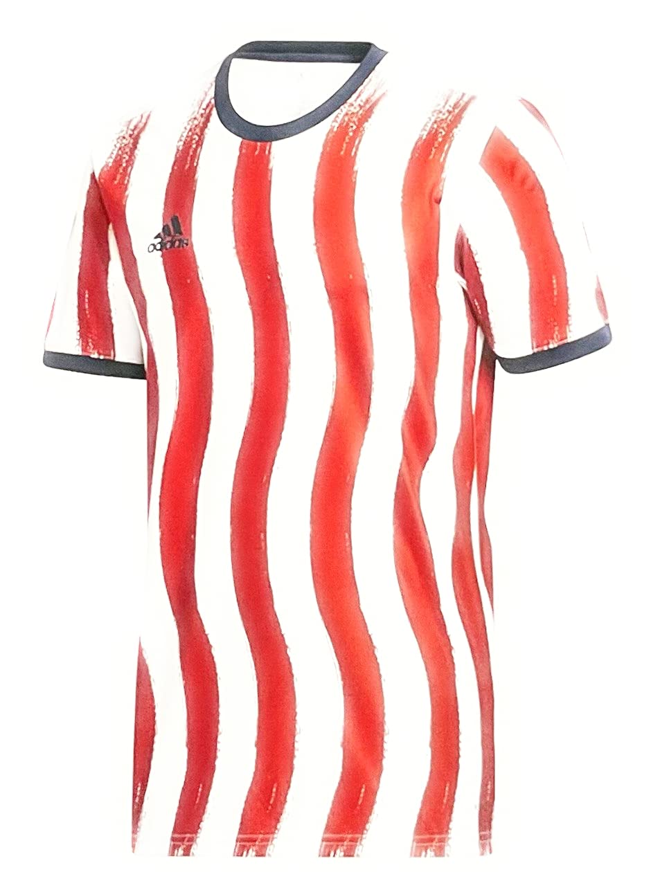adidas mens 20/21 MLS Prematch Shirt Americana White/Red/Collegiate Navy Large