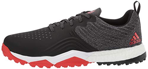 adidas Men's Adipower 4ORGED S Golf Shoe, core Black/red/FTWR White, 9 M US