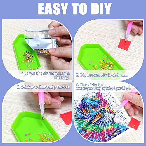 FURDOHAI 5d Diamond Art for Kids Suitable for Ages 6-12 Diamond Art and Crafts Creative Gift (cat)