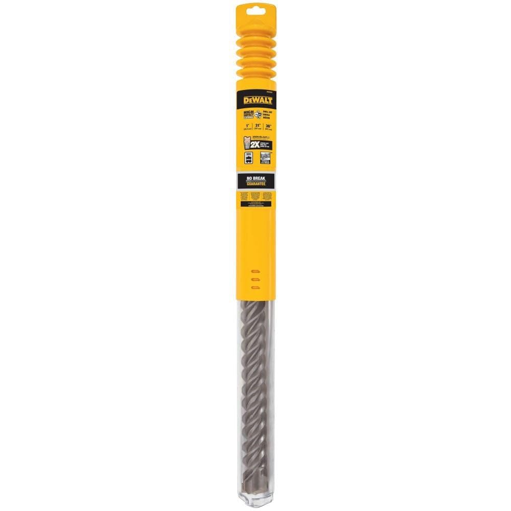 DEWALT SDS Max Bit for Rotary Hammer, 1-Inch x 31-Inch x 36-Inch, 4-Cutter (DW5820), Silver metallic