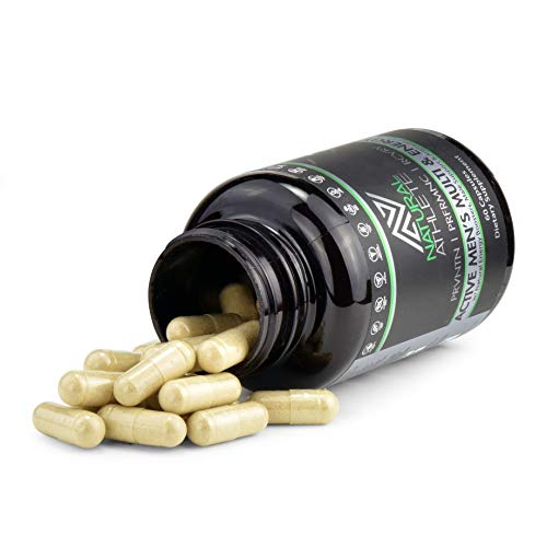 Active Men's Daily Multivitamin Supplement with Natural Energy Boosters, Immune Blend, Male Hormone Support, Minerals & Antioxidants (60 Pills)