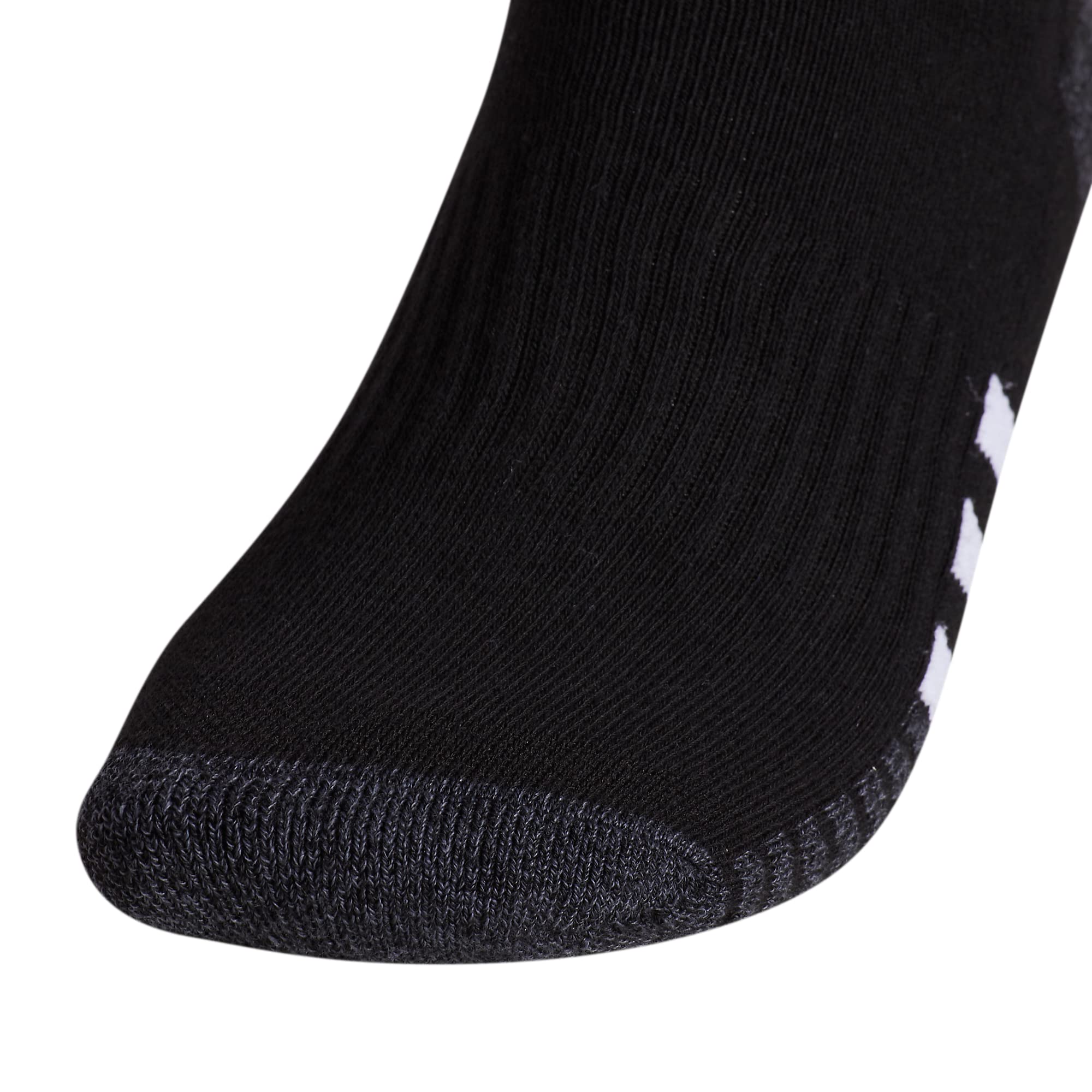 adidas Mens Cushioned (3-pair) Quarter Sock, Legend Ink Blue/Tech Indigo Blue/Clear Onix Grey, Large US