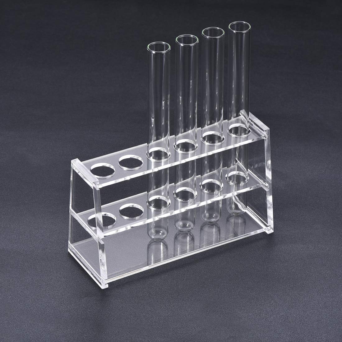 uxcell Acrylic Test Tube Holder Rack 6 Wells for 10ml Centrifuge Tubes Clear 2Pcs