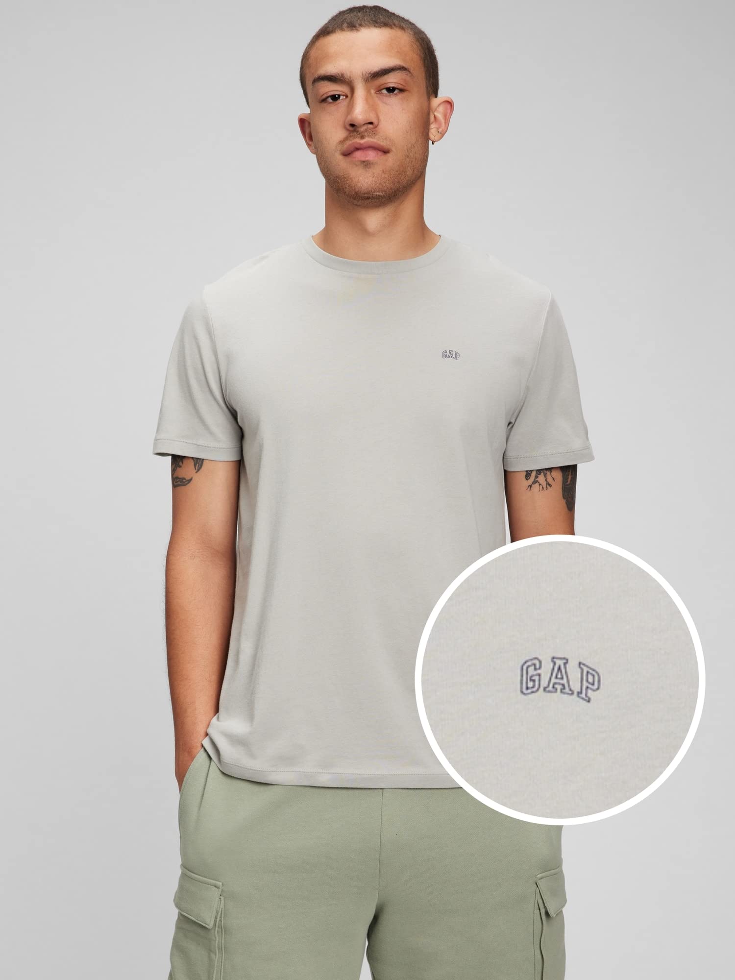 GAP Mens Everyday Short Sleeve T-Shirt T Shirt, Black Combo, Medium US