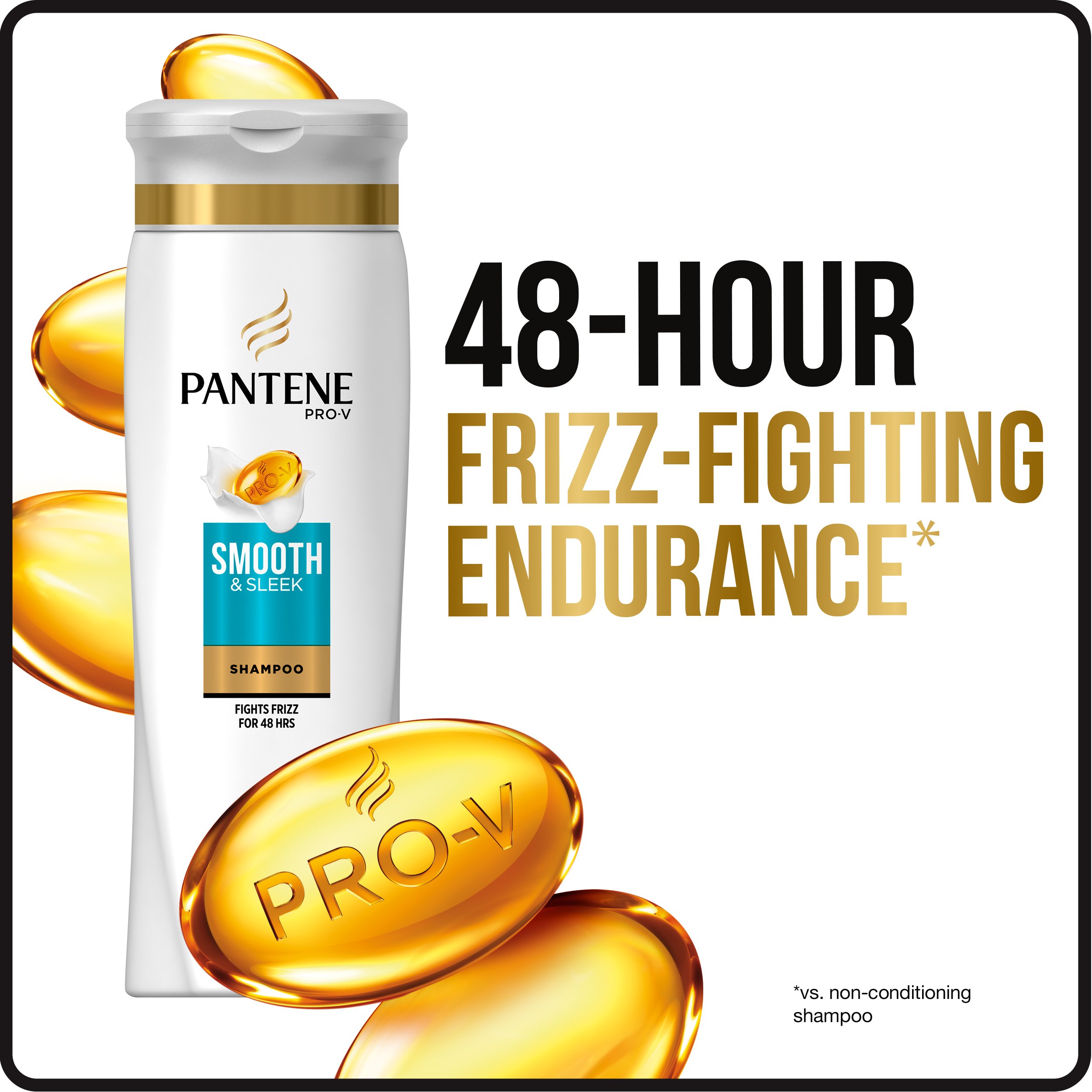 Pantene Pro-V Smooth & Sleek Shampoo, 25 Fl Oz