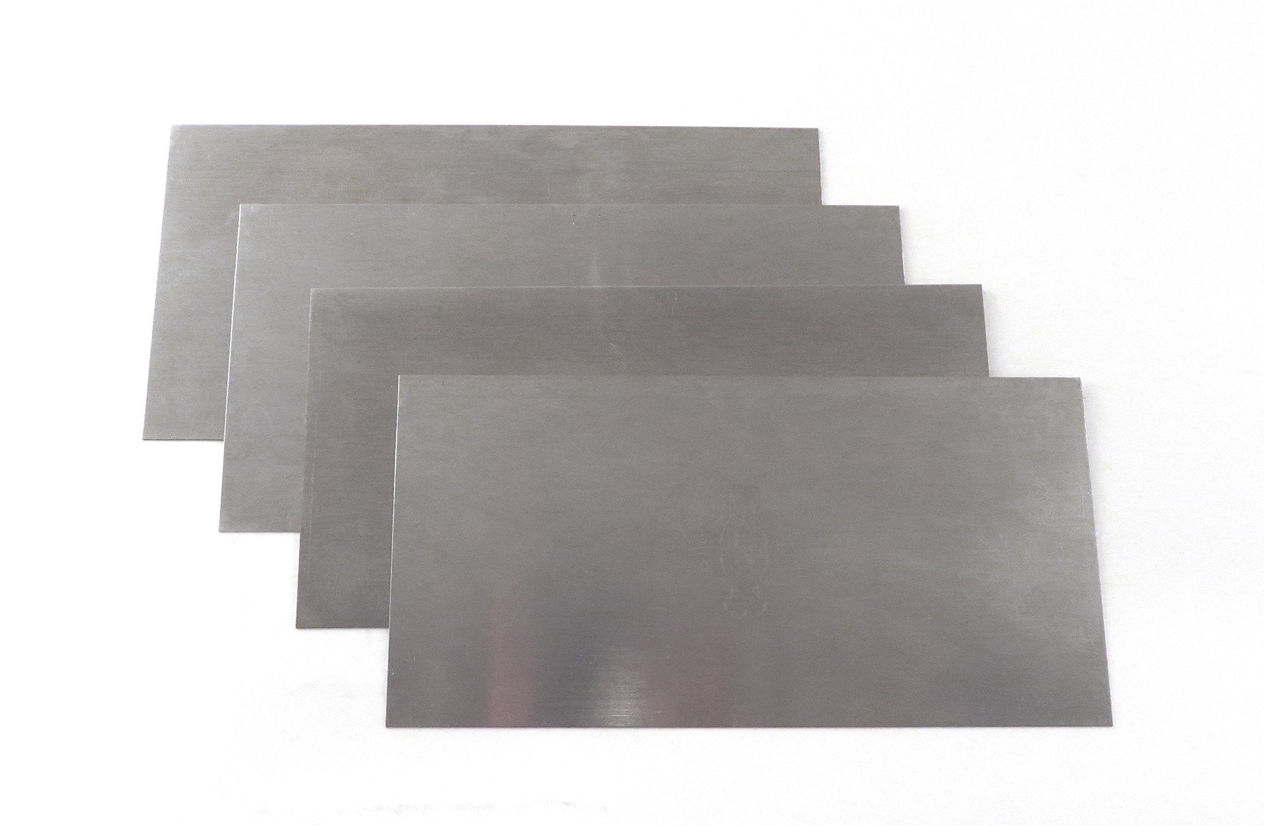 Bundle Set of 4 each Different Thickness Clifton Tool Company 3 x 6 Inches Thin Cabinet Scrapers (0.01, 0.015, 0.020, and 0.025 Inches) UK High Carbon Tool Steel TTWCSx4