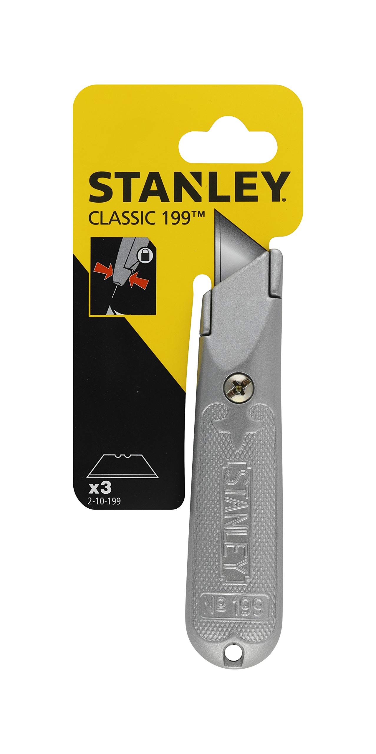 Stanley 2-10-199 199E Fixed Blade Knife, Silver