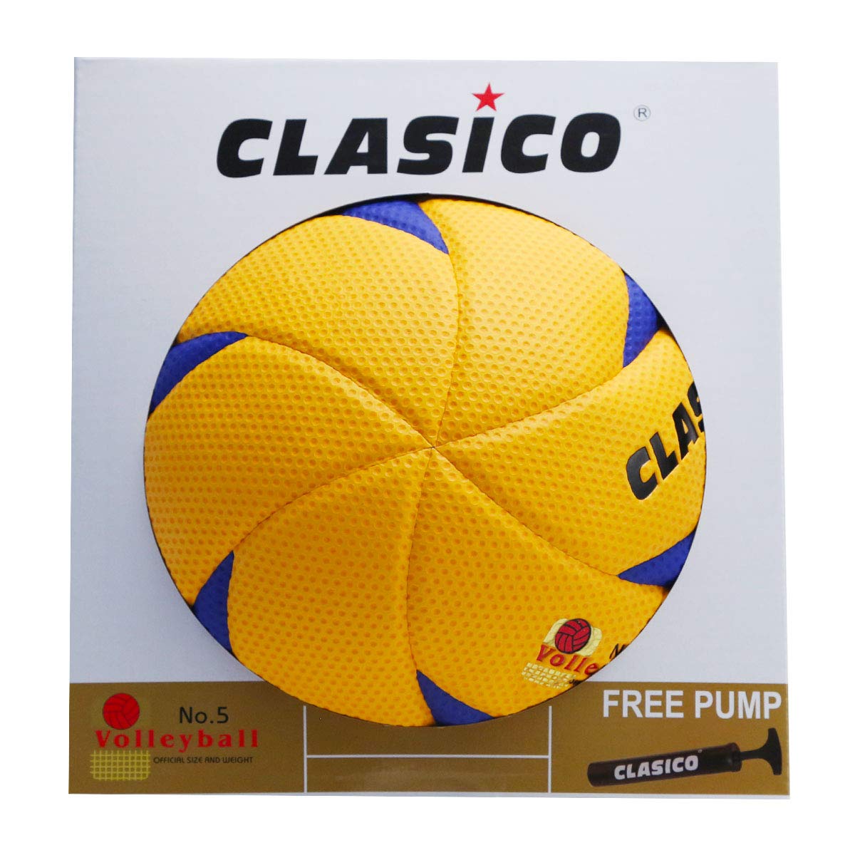 Actvivid CLASICO Soft Volleyball Ball Size 5 Laminated Indoor & Outdoor Gifts for Gifls&Boys Come with Box packing. Pump & Needles