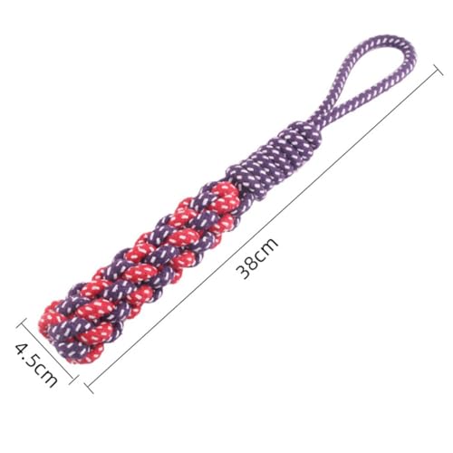 Kapmore Interactive Cotton Dog Chew Toy with Handle for Dental Health and Training