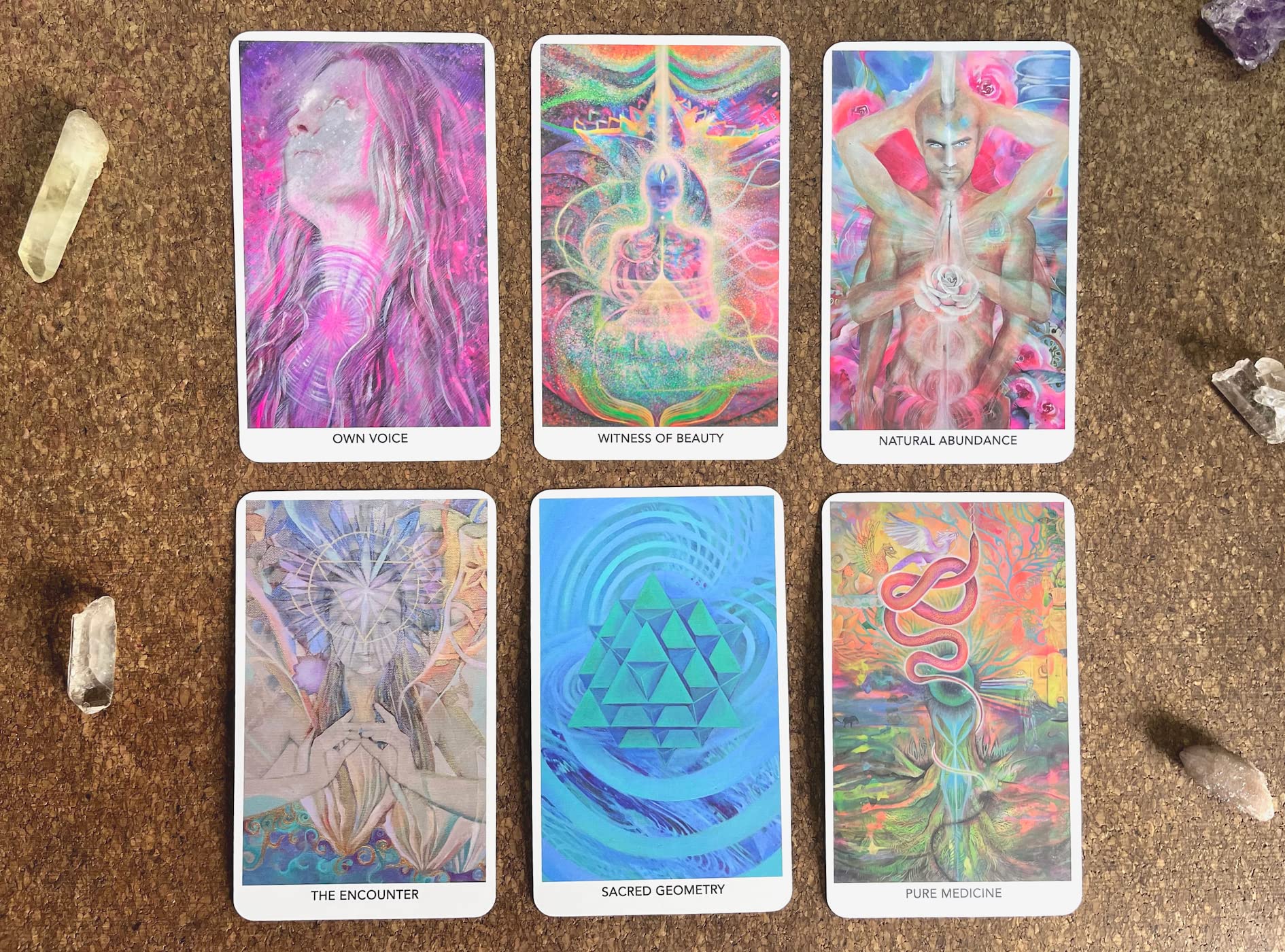 Earth Moon Magick Cosmic Uterus Daily Affirmation Oracle Deck, 62 Cards, Premium Quality Paper, Made by Visionary Artist