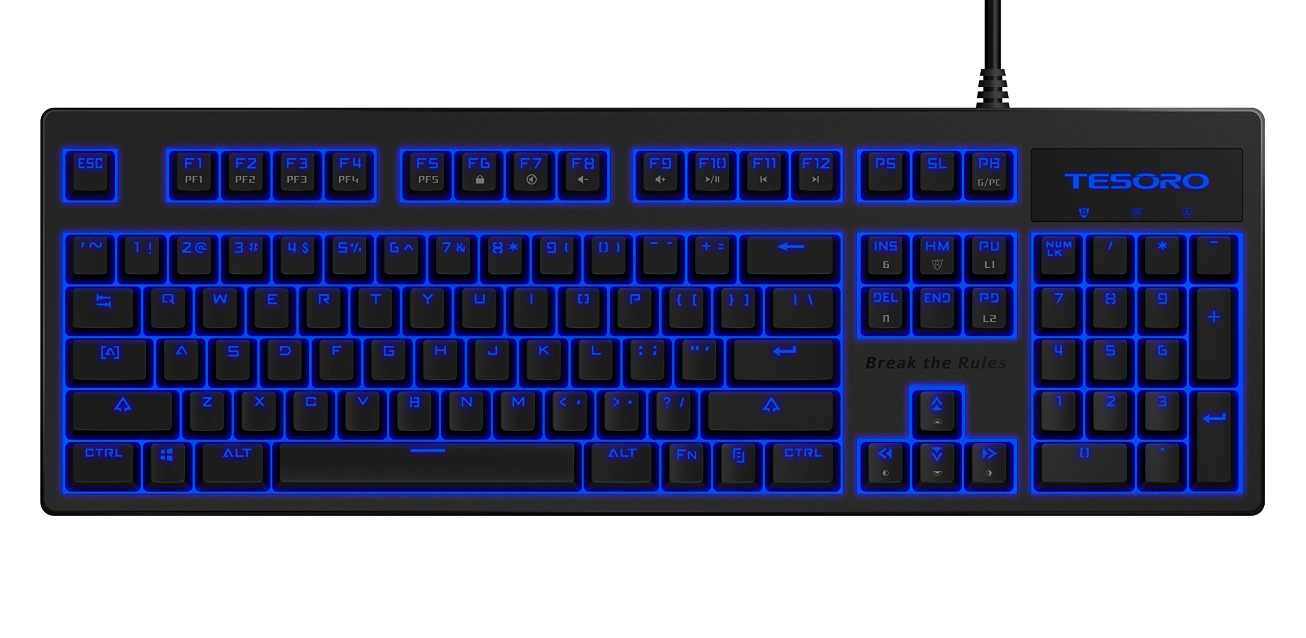 Tesoro Blue Mechanical Switch Blue LED Backlit Illuminated Mechanical Gaming Keyboard (TS-G7NL-V2 (BL))