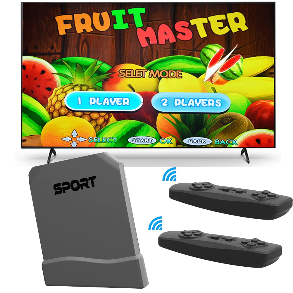 Great Boy 32 Bit TV Video Game Center for Kids with Build in 30 Somatic Games and 30 Wireless Controller Puzzle Casual Games Toy Birthday for Boys Girls (TV Games)