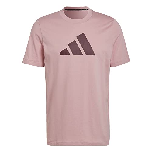 adidas Men's Future Icon 3-Bar Tee, Wonder Mauve, Medium