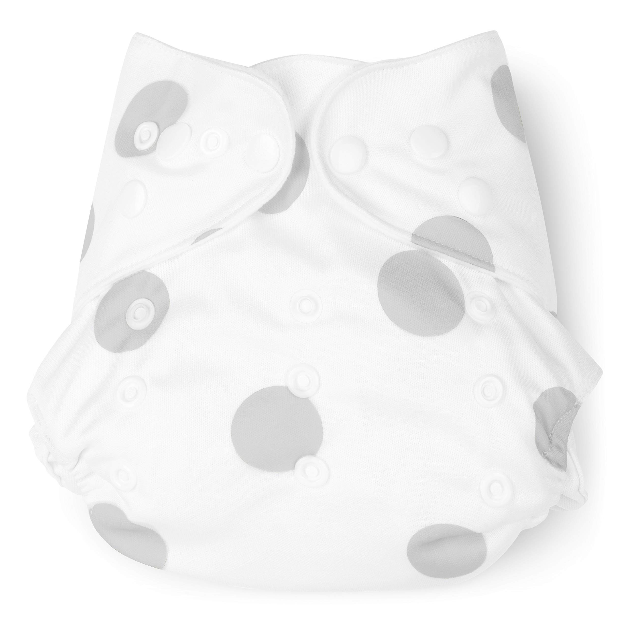 BaeBae Goods Adjustable Cloth Diapers for Boys and Girls β 8 Reusable Cloth Diapers for Babies with 8 Cloth Diaper Inserts (Grey Plaid)