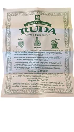 Nuestra Salud - Rue Herb Soap Bar - Gentle Moisturizing Action for Hand, Face, and Body - 100% Natural and Organic Soap for Healthy Skin