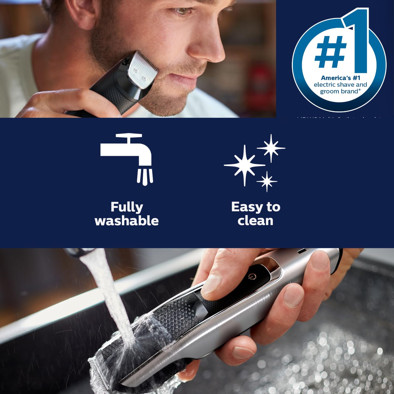 Philips Norelco All-in-One Cordless Multigroom Turbo-Powered Beard & Mustache Trimmer Grooming Kit