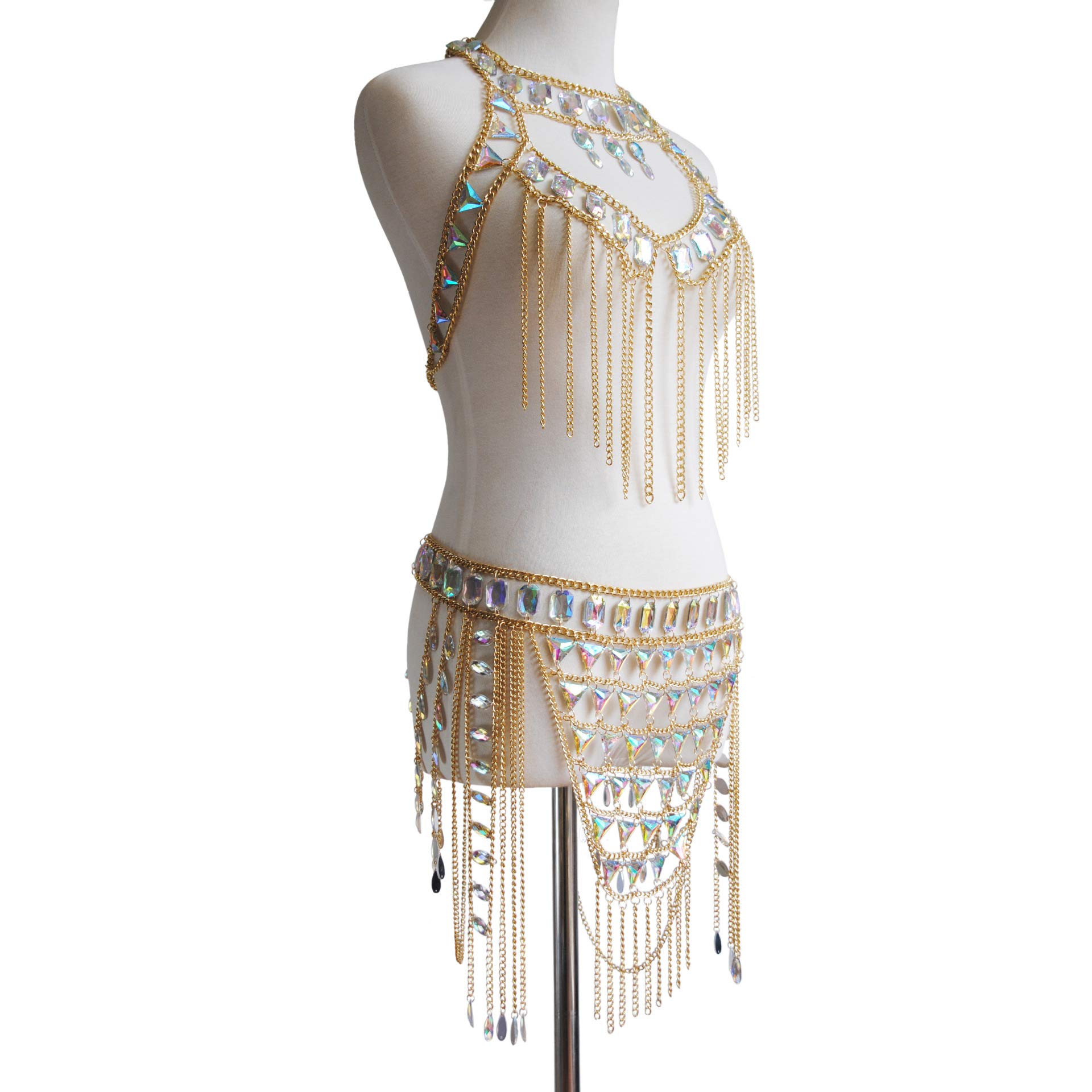Allison Jennie Womens Sexy Body Chain Suit Party Beach Club Jewelry Accessories