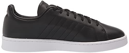 adidas Men's Grand Court LTS Racquetball Shoe, Black/Black/White, 10