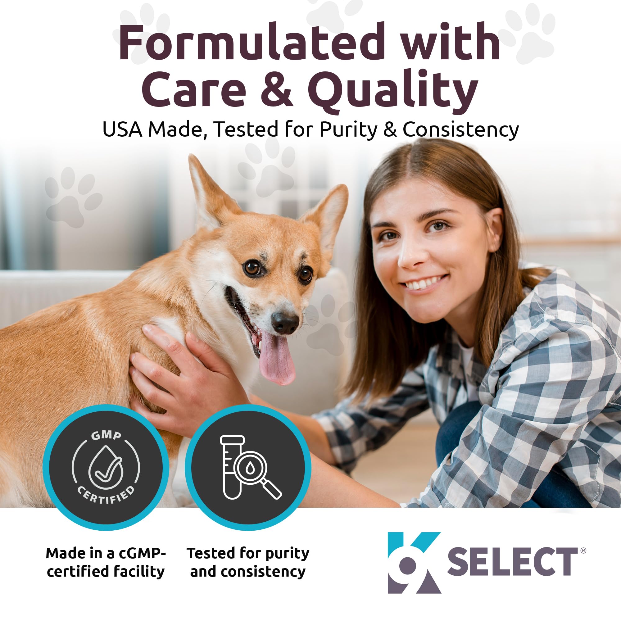 K9 Select Concentrated Flaxseed Lignans for Dogs, 20mg 90 Tablets, Flax Seed Natural Tablets, Peanut Butter Flavored Chewable Tablets, Natural Flaxseed Lignans for Dogs, Flax Impove Dog's Coat