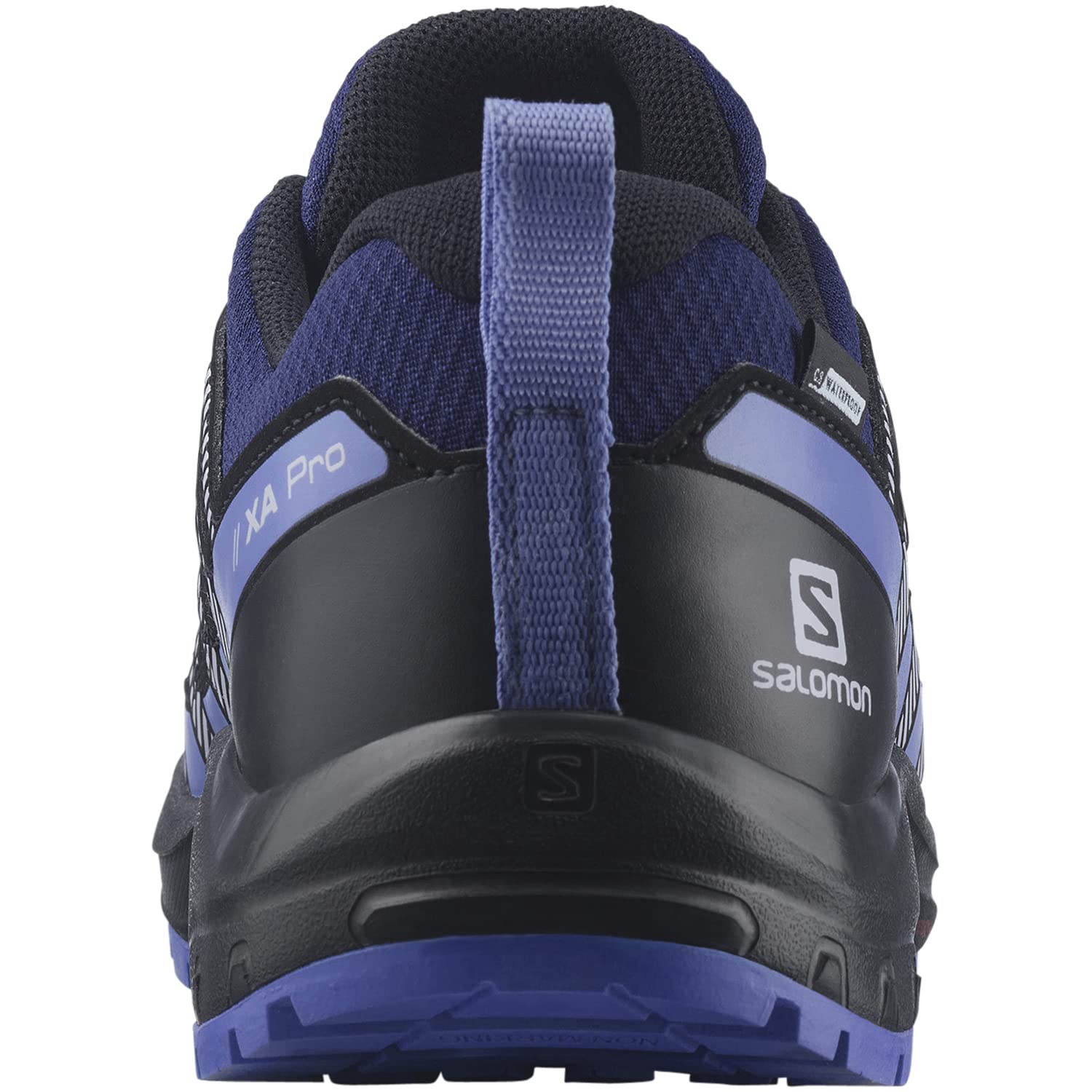 Salomon XA PRO V8 CLIMASALOMON Waterproof Trail Running Shoes, Astral Aura/Black/Purple Heather, 7.5 Big Kid
