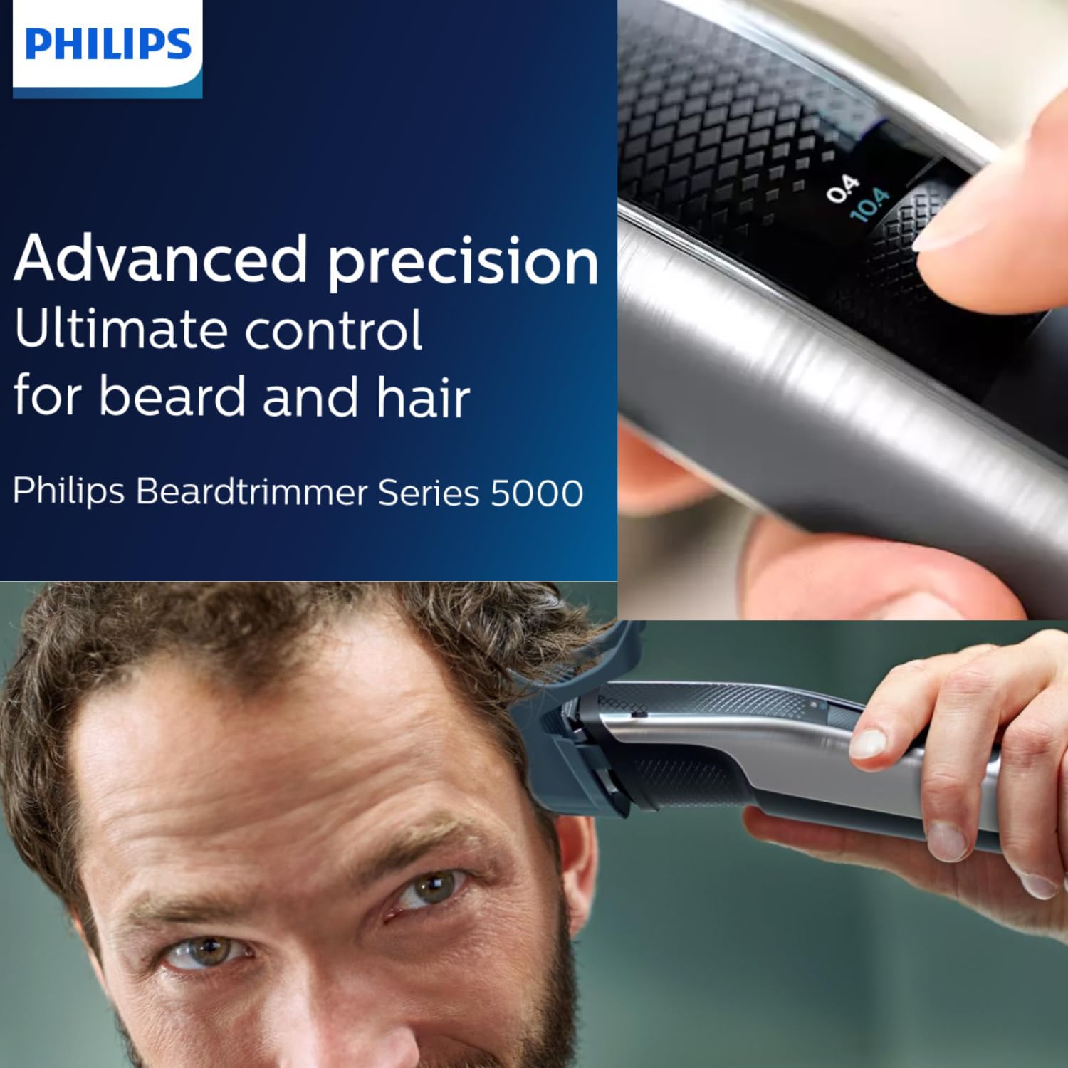 Philips Norelco All-in-One Cordless Multigroom Turbo-Powered Beard & Mustache Trimmer Grooming Kit