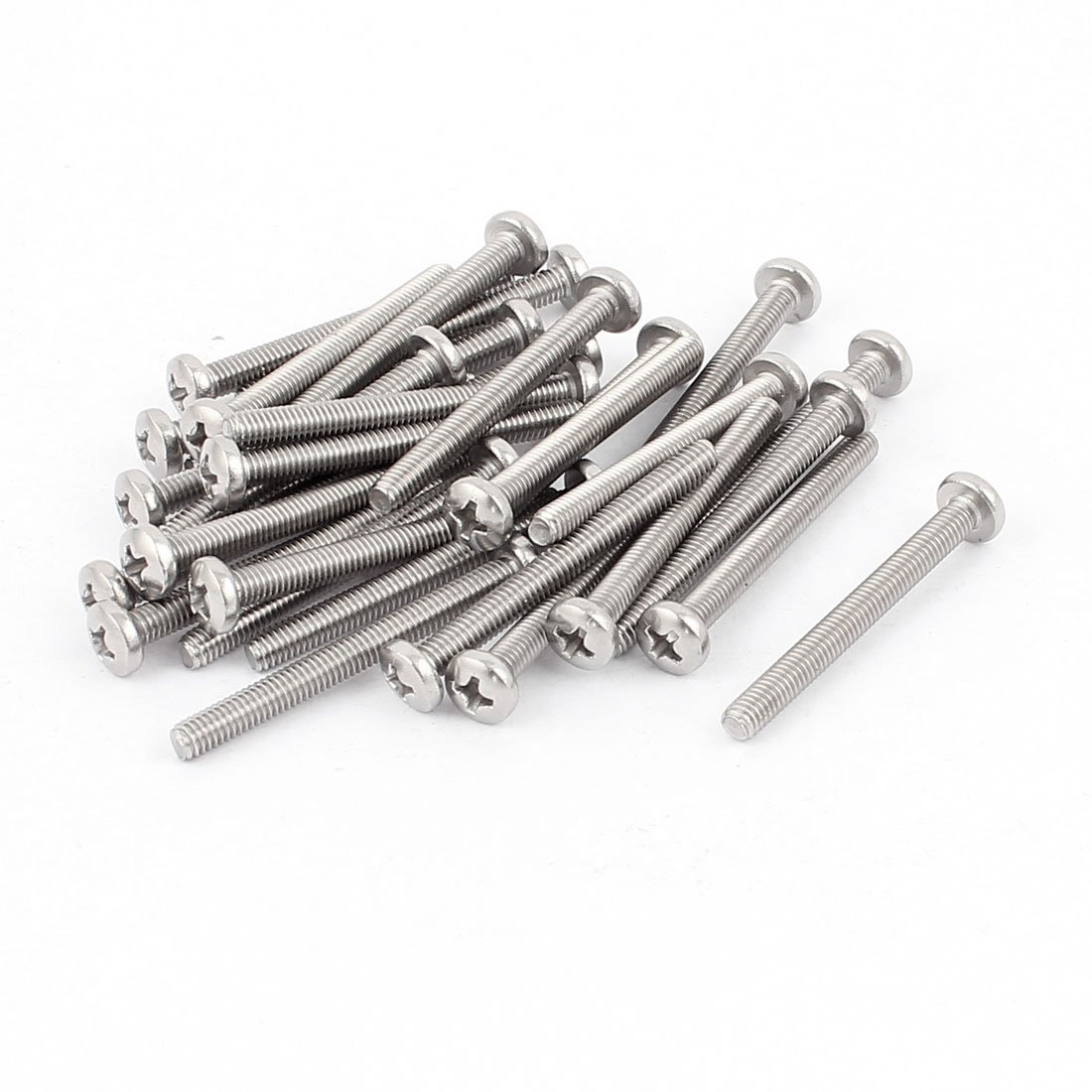 uxcell a15111200ux1682 Cabinet Drawer Handles M4 x 40mm Thread Phillips Head Screws (Pack of 30)