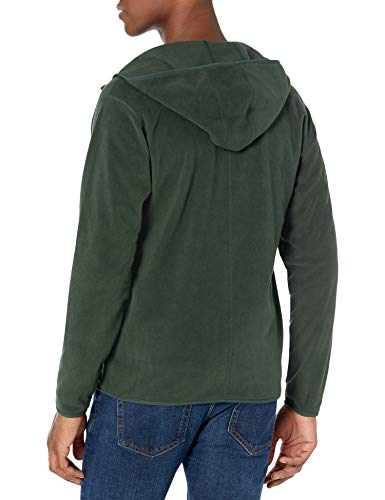 Amazon Essentials Men's Long-Sleeve Hooded Full-Zip Polar Fleece Jacket, Forest Green, Small