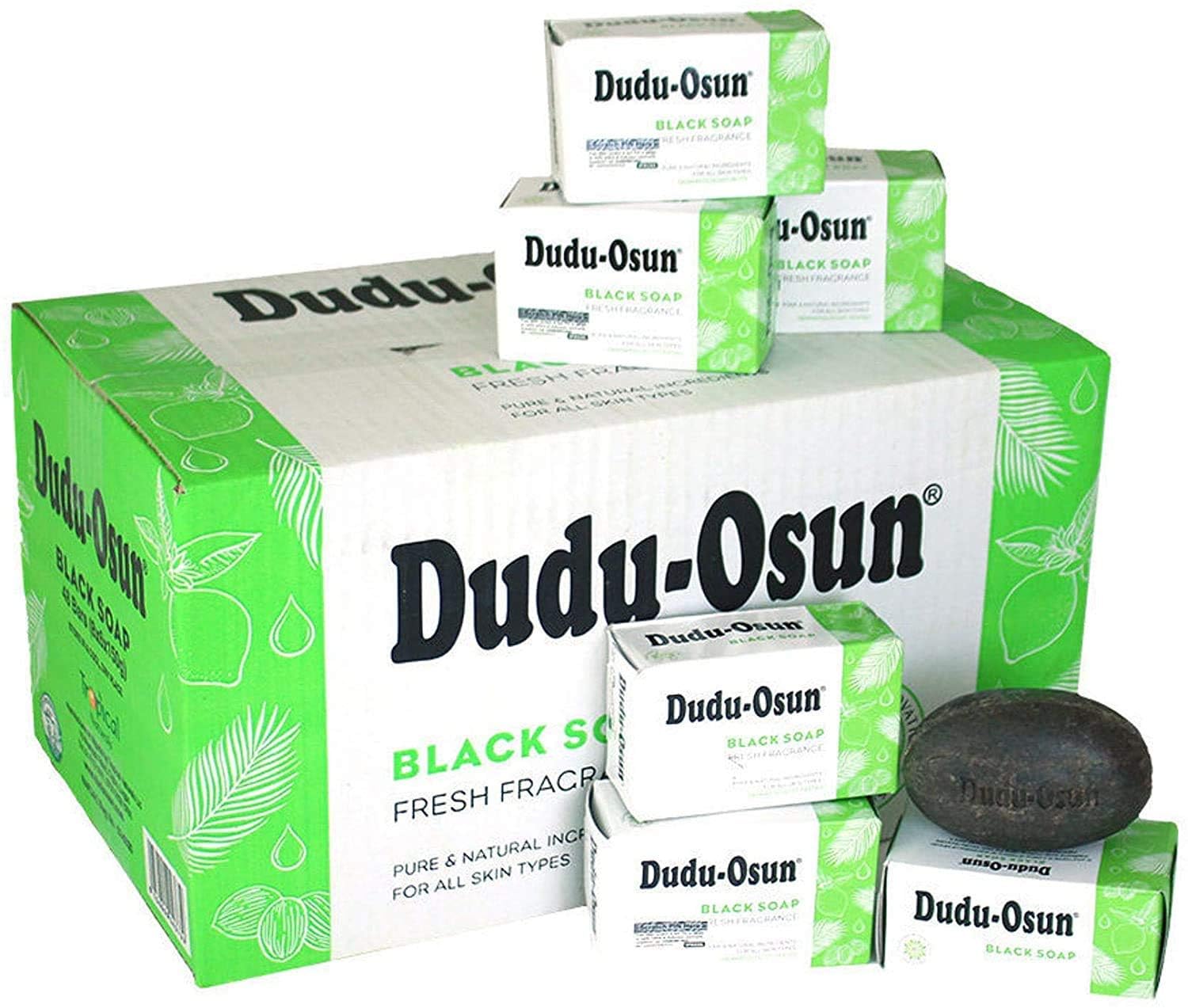 Dudu-osun, African Black Soap, 100% Pure, 150g. (Pack of 4)