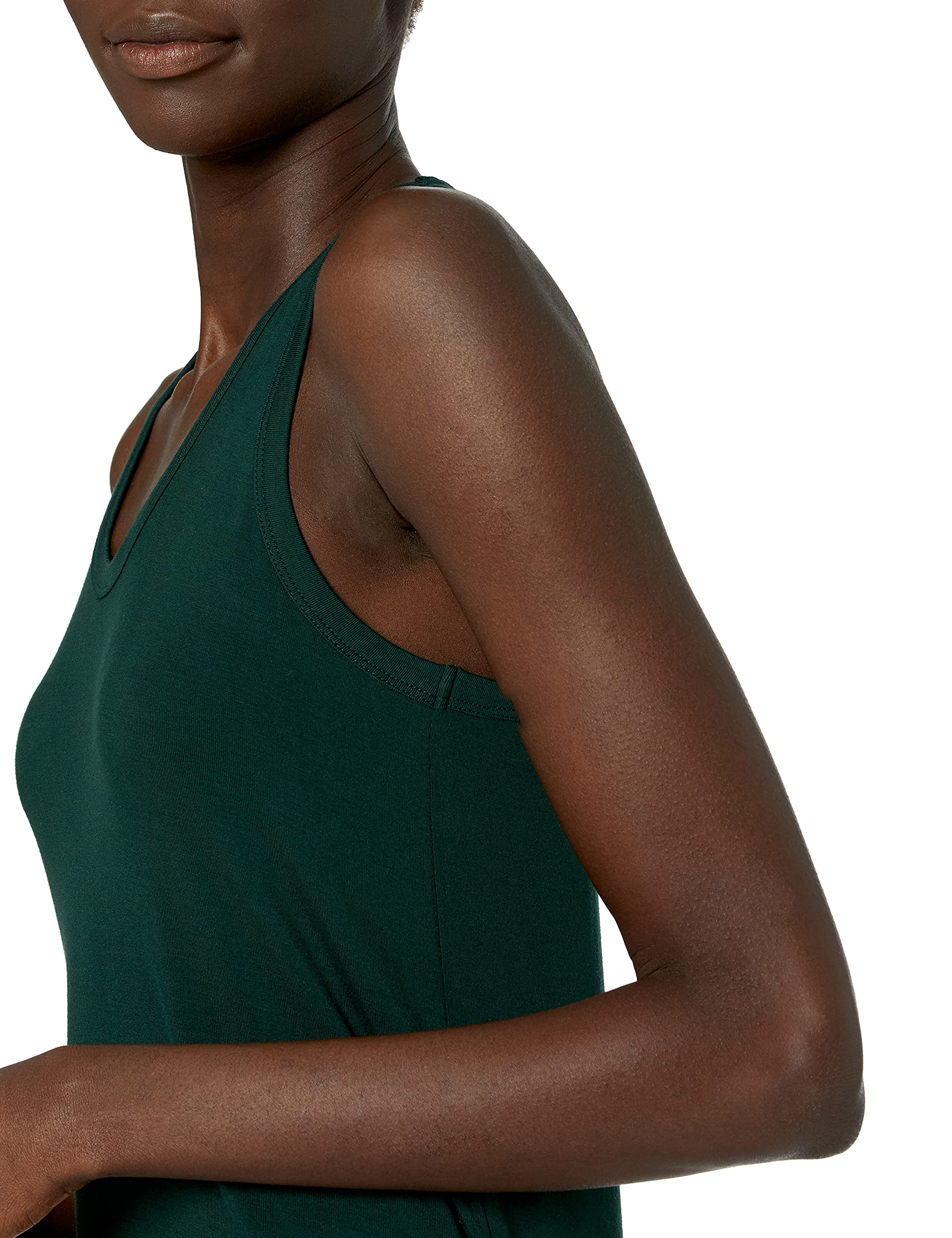 Amazon Essentials Women's Jersey Scoopneck Racerback Tank Top (Previously Daily Ritual), Dark Chestnut Brown, X-Large