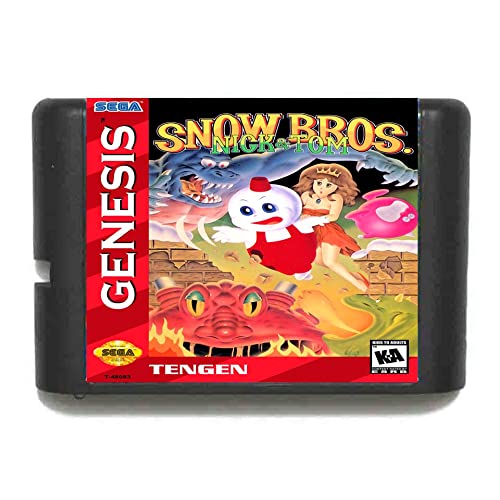 Royal Retro Snow Bros 16 bit SEGA MD Game Card For Sega Mega Drive For Genesis