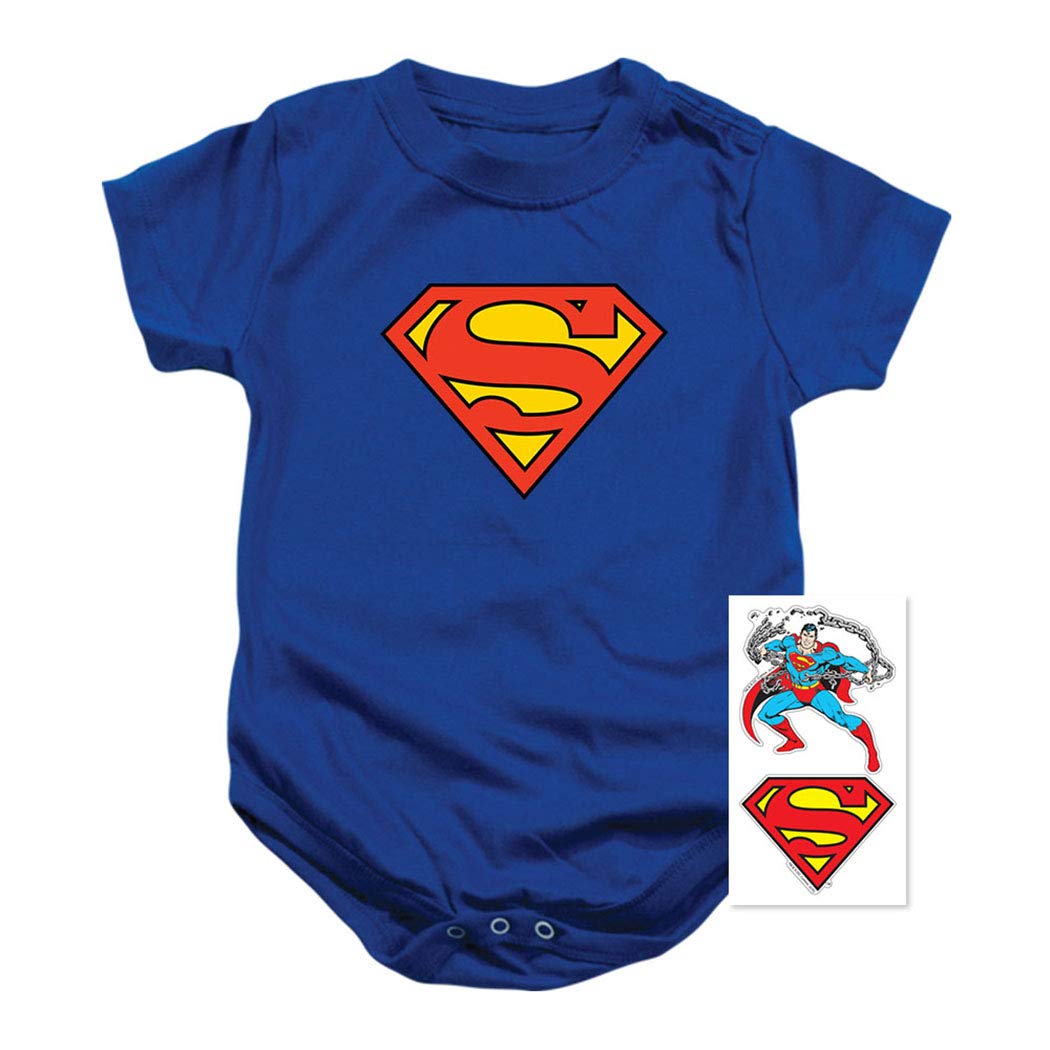 Popfunk Superman Classic Logo Baby Onesie Bodysuit (12 mos)